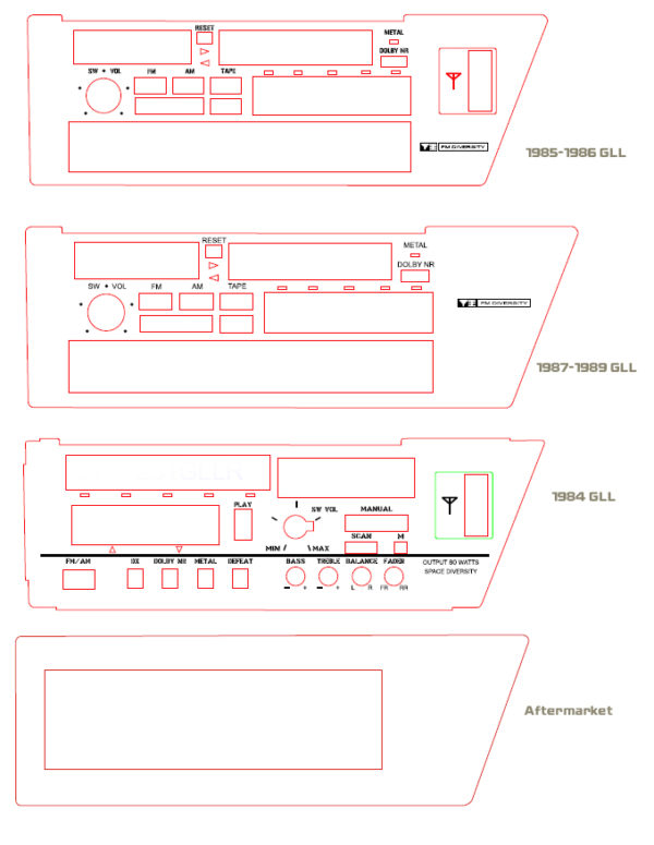 Z31 GLL Radio Faceplate (reproduction) – The parts you need, For your Z