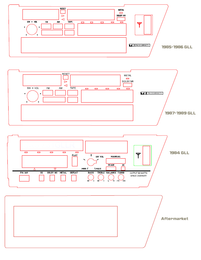 Z31 GLL Radio Faceplate (reproduction) – The parts you need, For your Z